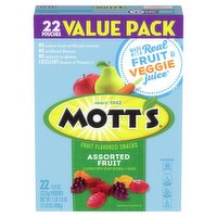 Mott's Assorted Fruit Flavored Snacks Value Pack, 0.8 oz, 22 count ...