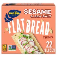 Wasa Sesame & Sea Salt Swedish Style Flatbread Thin Crackers, 6.7 oz - Fairway