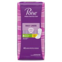 Poise Fresh Protection Very Light Regular Daily Liners, 48 count - ShopRite