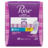 Poise Fresh Protection Moderate Regular Pads, 20 count - ShopRite