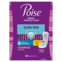 Poise Fresh Protection Ultra Thin Moderate Regular Pads, 60 count ...
