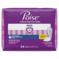 Poise Fresh Protection Ultra Absorbent Long Pads, 24 count - ShopRite
