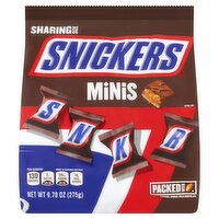 Snickers Minis Peanuts, Caramel, Nougat, Milk Chocolate Sharing Size, 9 ...