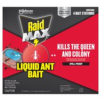Raid Max Liquid Ant Bait Stations, 0.25 fl oz, 4 count - The Fresh Grocer