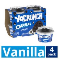 YoCrunch Vanilla Oreo Lowfat Yogurt, 4 oz, 4 count - Price Rite