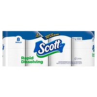 Scott Rapid-Dissolving Unscented Bathroom Tissue, 8 count - ShopRite