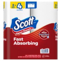 Scott Fast Absorbing Paper Towels Rolls, 2 count - ShopRite