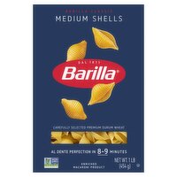 Barilla Medium Shells Pasta, 16 oz. Box - Non-GMO Pasta Made with Durum ...
