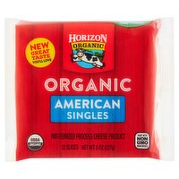 Horizon Organic American Singles Cheese, 12 count, 8 oz - Gourmet