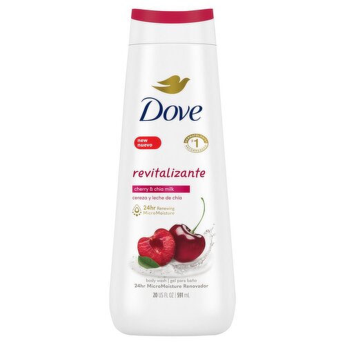 Dove Revitalizante Cherry & Chia Milk Body Wash, 20 fl oz - ShopRite