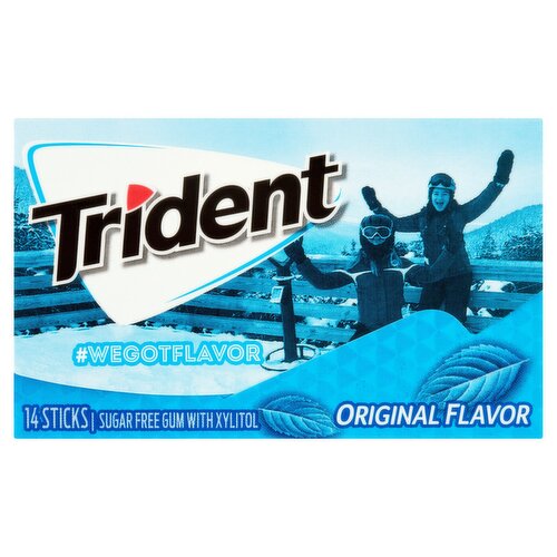 Trident Original Flavor Sugar Free Gum, 14 count - The Fresh Grocer
