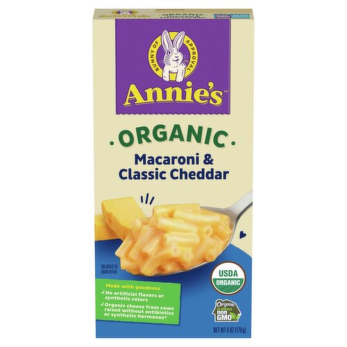 Annie's Organic Macaroni & Classic Cheddar, 6 oz - ShopRite