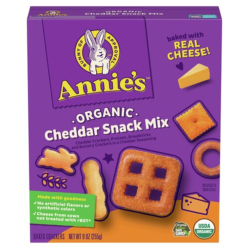 Annie's Organic Cheddar Snack Mix Baked Crackers, 9 oz - Fairway