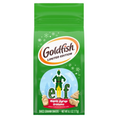 Goldfish Elf Maple Syrup Baked Grahams Snacks Limited Edition, 6.1 oz ...