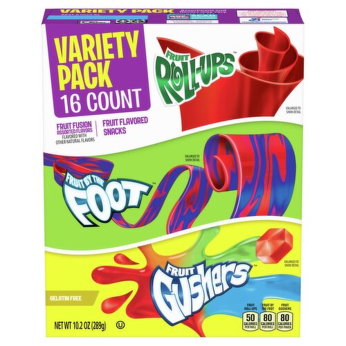 Fruit Flavored Snacks Variety Pack, 16 count, 10.2 oz - Price Rite