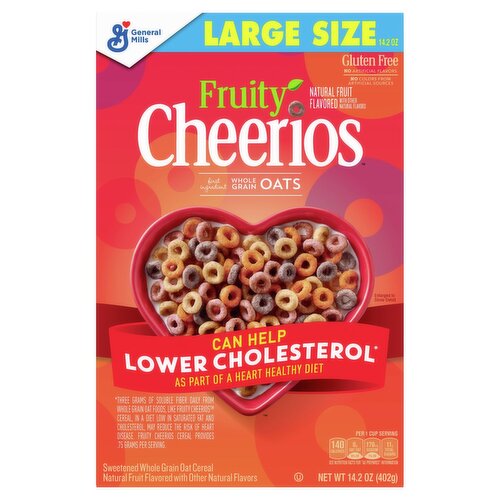 General Mills Fruity Cheerios Sweetened Whole Grain Oat Cereal Large ...