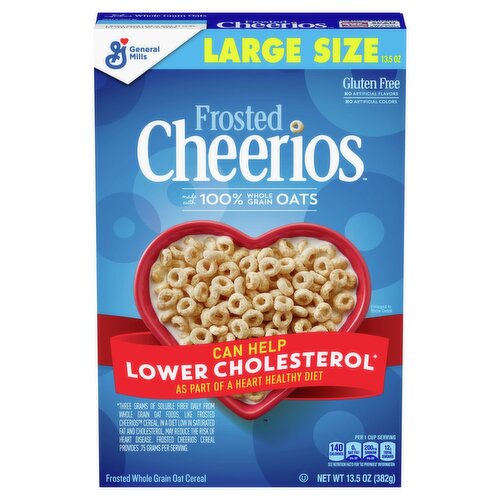 General Mills Cheerios Frosted Whole Grain Oat Cereal Large Size, 13.5 ...