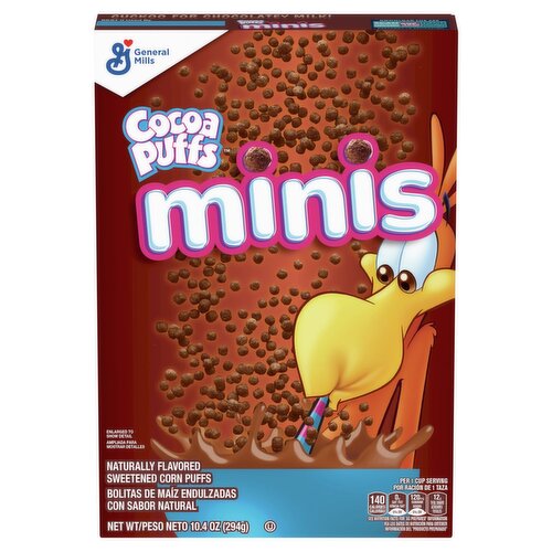 General Mills Cocoa Puffs Minis Naturally Flavored Sweetened Corn Puffs ...