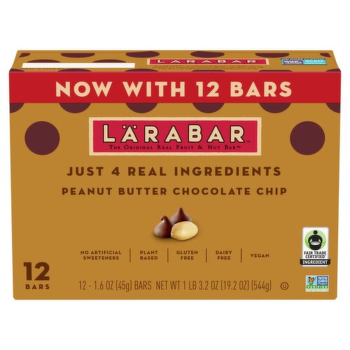 Lärabar Peanut Butter Chocolate Chip Bars, 1.6 oz, 12 count - The Fresh ...