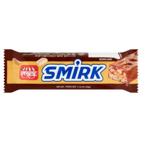 Paskesz Smirk Milk Chocolate Peanuts Caramel Nougat Bar, 1.76 oz - ShopRite