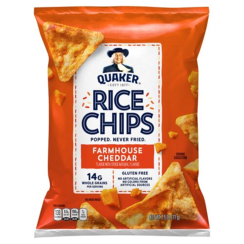 Quaker Farmhouse Cheddar Rice Chips, 2.5 oz - ShopRite