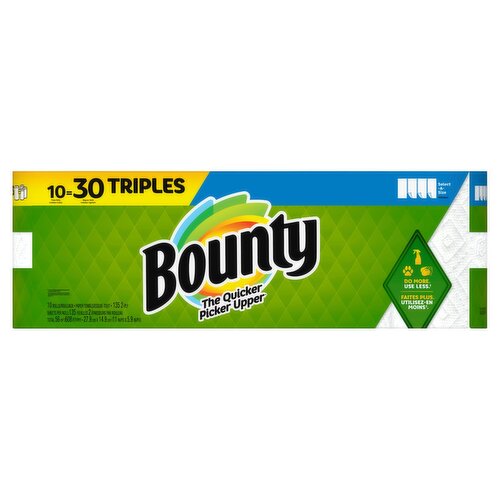 Bounty Select-A-Size White Triple Rolls Paper Towels, 10 count - ShopRite