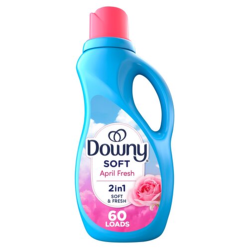 Downy Soft April Fresh 2 in 1 Fabric Softener, 60 loads, 44 fl oz ...