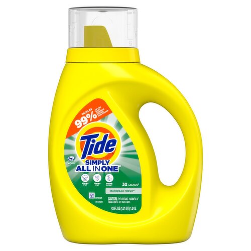 Tide Simply All in One Daybreak Fresh Detergent, 32 loads, 42 fl oz ...