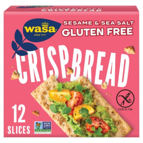 Wasa Sesame & Sea Salt Gluten Free Swedish Style Crispbread, 6.1 oz ...