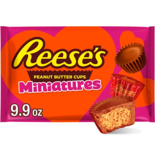 Reese's Miniatures Milk Chocolate & Peanut Butter Cups Candy, 9.9 oz ...