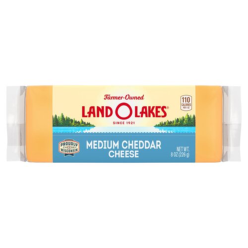 Land O Lakes® Medium Cheddar Cheese, 8 oz Block - Price Rite