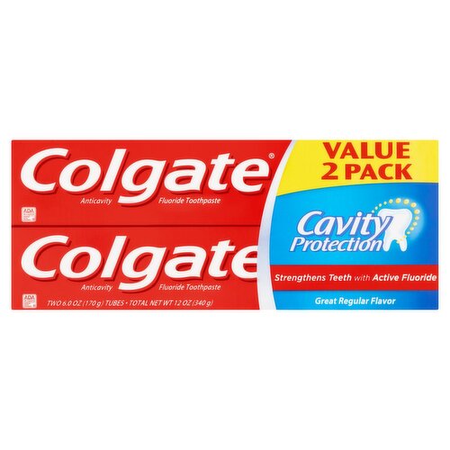 Colgate Cavity Protection Great Regular Flavor Toothpaste Value Pack, 6 ...