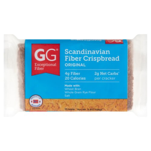 GG Exceptional Fiber Original Scandinavian Fiber Crispbread, 3.5 oz ...