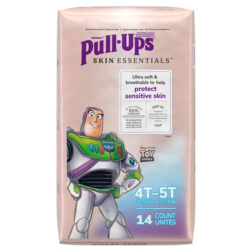 Huggies Pull-Ups Skin Essentials Training Pants, 4T-5T, 38-50 lbs, 14 ...