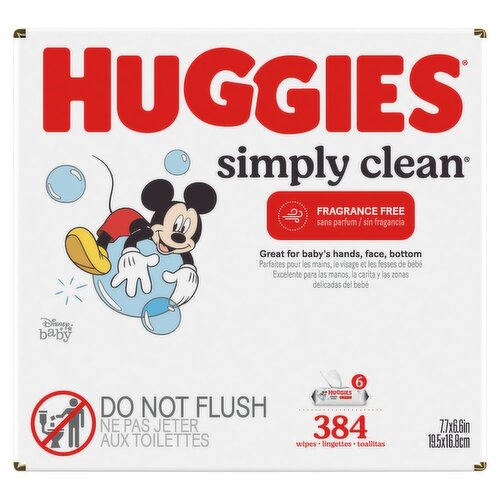Huggies Simply Clean Fragrance Free Wipes, 384 count - ShopRite