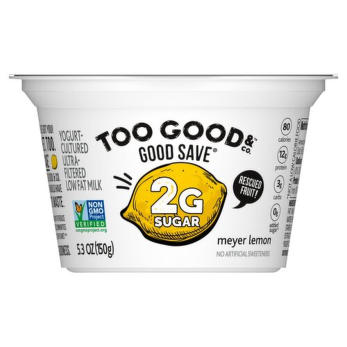 Too Good & Co. Good Save Meyer Lemon Yogurt-Cultured Ultra-Filtered Low ...