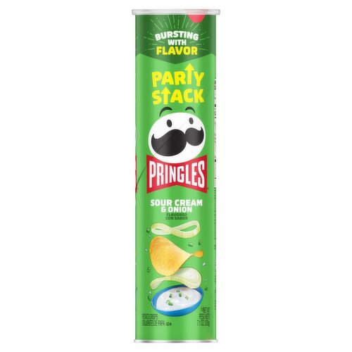 Pringles Party Stack Sour Cream & Onion Flavored Potato Crisps, 7.1 oz ...