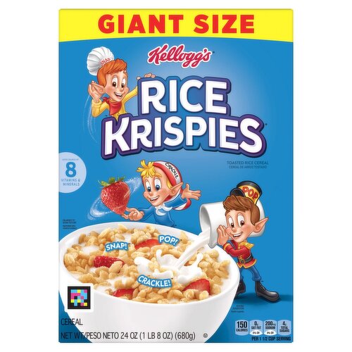 Kellogg's Rice Krispies Toasted Rice Cereal Giant Size, 24 oz - Price Rite