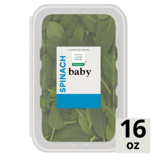 Wholesome Pantry Organic Baby Spinach, 16 oz - ShopRite