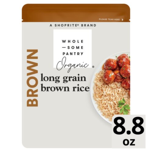 Wholesome Pantry Organic Long Grain Brown Rice, 8.8 oz - ShopRite