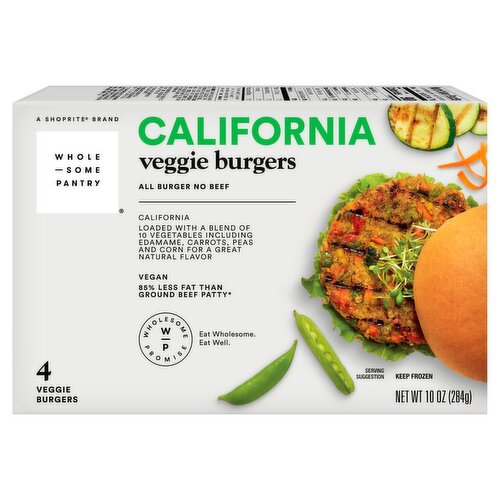 Wholesome Pantry California Veggie Burgers, 4 count, 10 oz - The Fresh ...