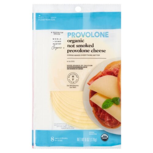 Wholesome Pantry Organic Not Smoked Provolone Cheese, 8 count, 6 oz ...