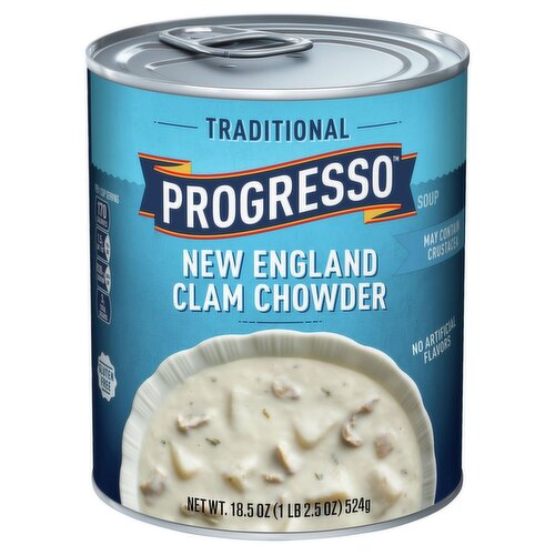 Progresso Traditional New England Clam Chowder Soup, 18.5 oz - ShopRite