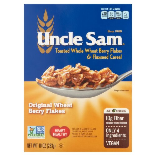 Uncle Sam Original Wheat Berry Flakes Cereal, 10 oz - Fairway