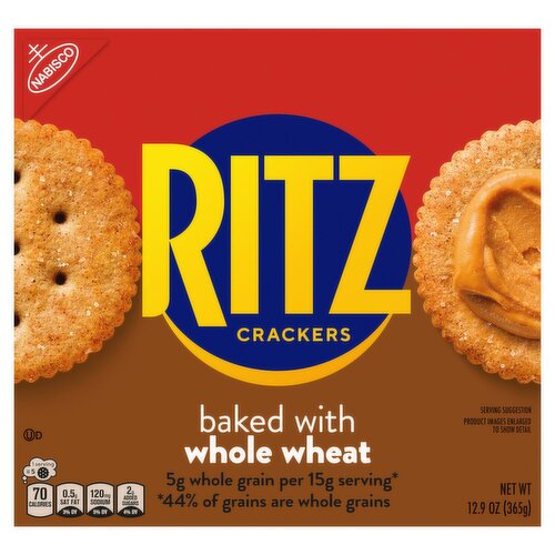 Nabisco Ritz Baked with Whole Wheat Crackers, 12.9 oz - ShopRite