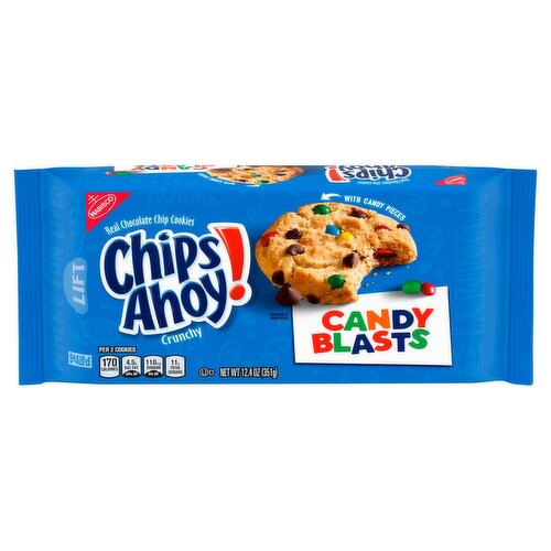 Nabisco Chips Ahoy! Candy Blasts Real Chocolate Chip Cookies, 12.4 oz ...