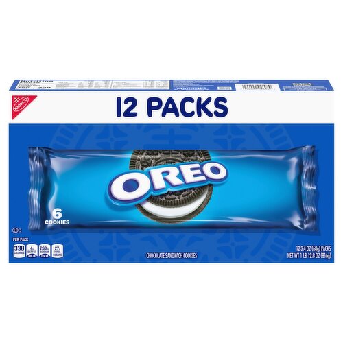 Nabisco Oreo Chocolate Sandwich Cookies, 2.4 oz, 12 count - The Fresh ...