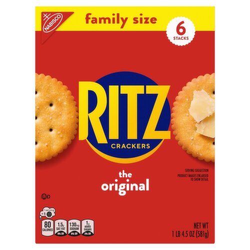 Nabisco Ritz The Original Crackers Family Size, 6 count, 1 lb 4.5 oz ...
