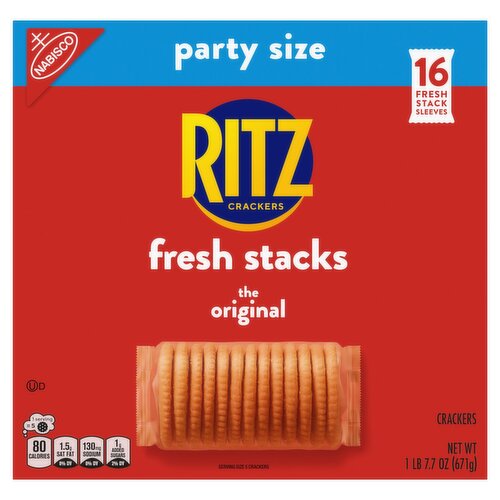 Nabisco Ritz Fresh Stacks the Original Crackers Party Size, 16 count, 1 ...