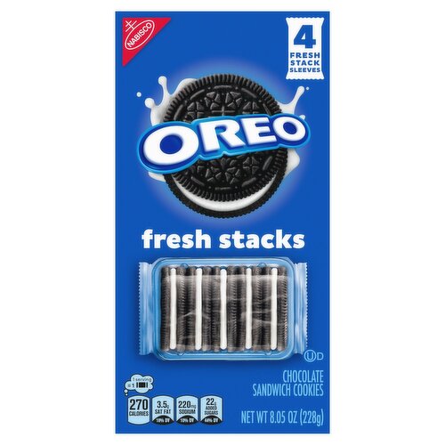 Nabisco Oreo Fresh Stacks Chocolate Sandwich Cookies, 4 count, 8.05 oz ...